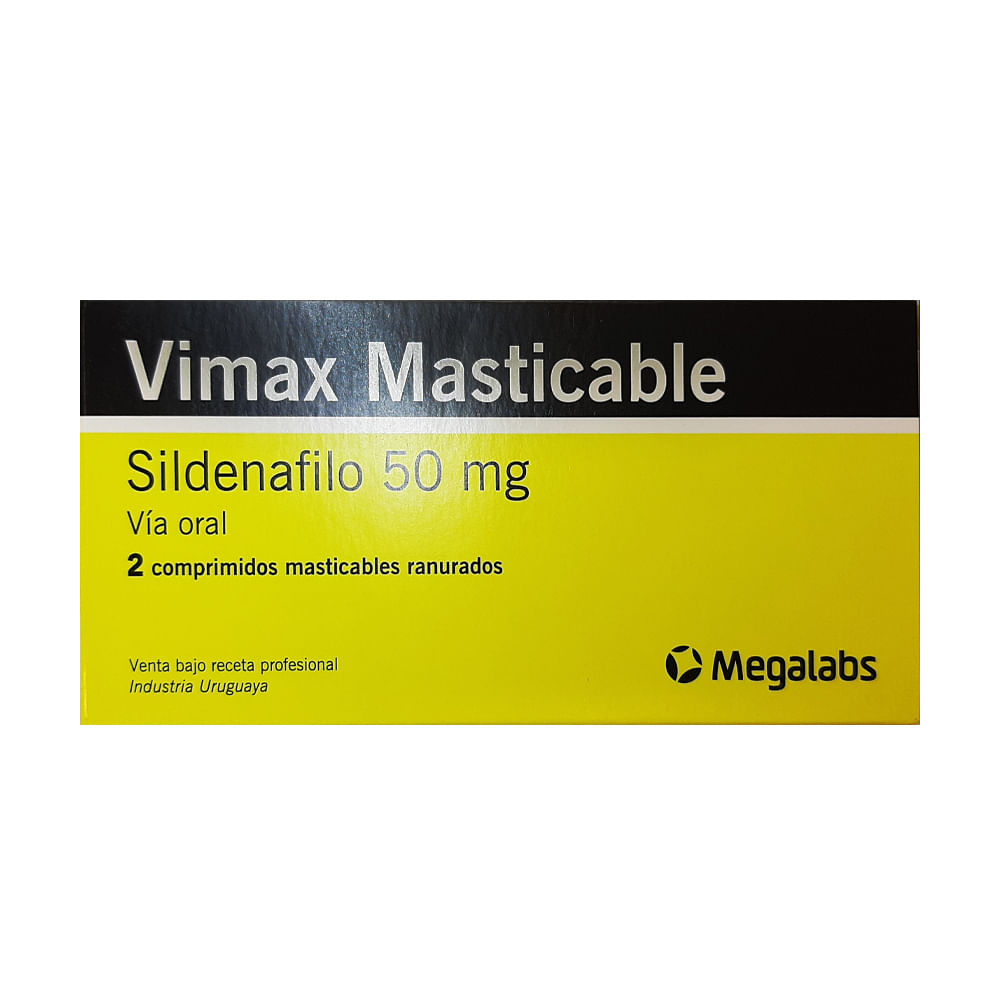 Vimax Masticable x 50 mg 2 Comprimidos - Farmacity Uruguay
