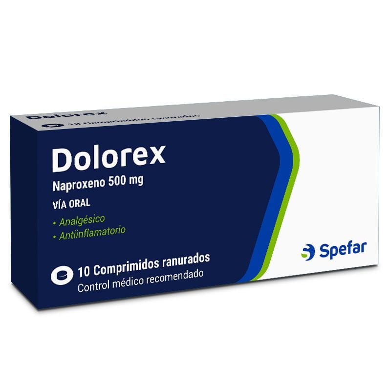 Dolorex 500 mg x 10 Comp - Farmacity Uruguay