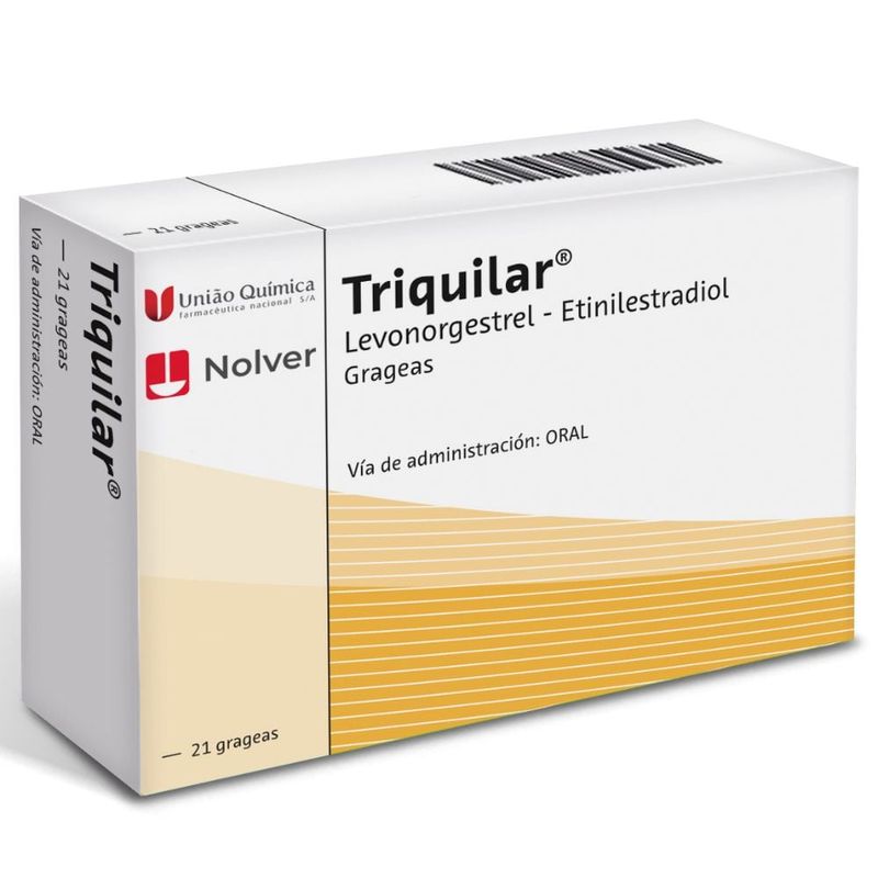 Triquilar Etinilestradiol + Levonorgestrel x 21 Comp - Farmacity Uruguay