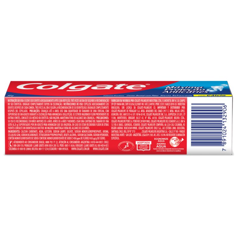 Pasta Dental Colgate Original con Calcio x 50 g - Farmacity Uruguay