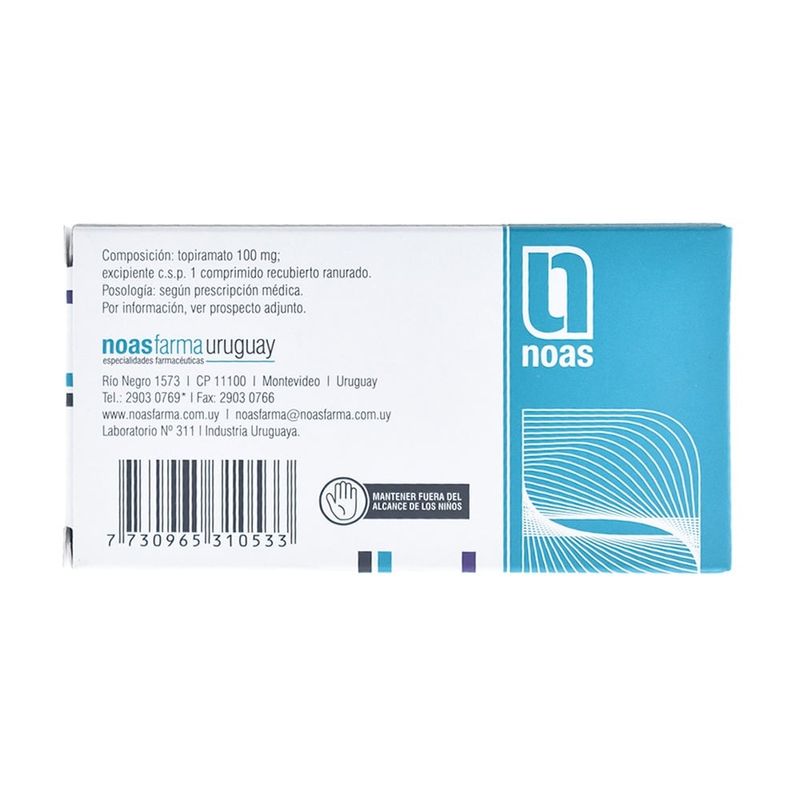 Topilep 100 mg x 28 Comp - Farmacity Uruguay